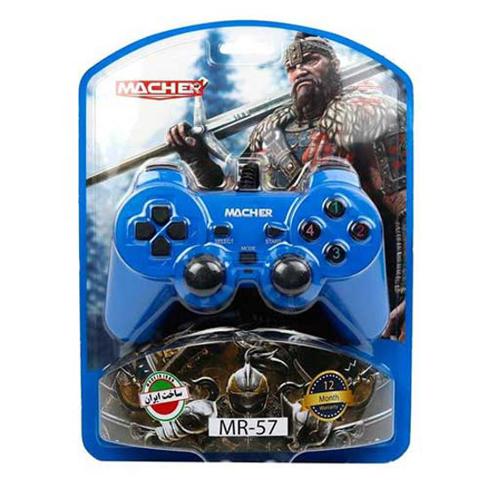 فروشگاه کالابرد. دسته بازی تکی شوکدار آبی مچر مدل MR-57 PC