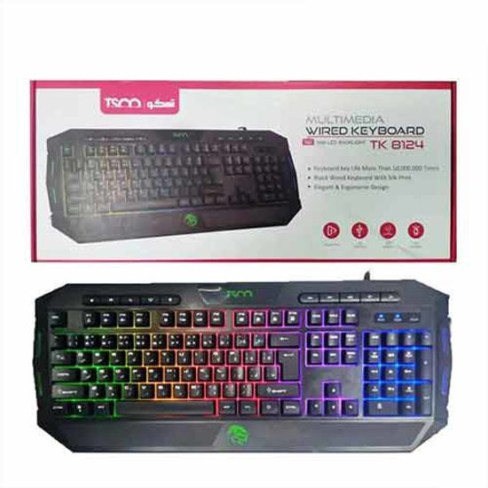فروشگاه کالابرد. کیبورد گیمینگ تسکو مدل TK 8124