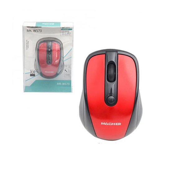 فروشگاه کالابرد. موس بی سیم Macher مدل MR-W173 رنگ قرمز