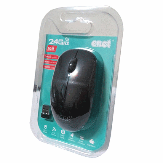 فروشگاه کالابرد. ماوس بی سیم مشکی Enet مدل G-226