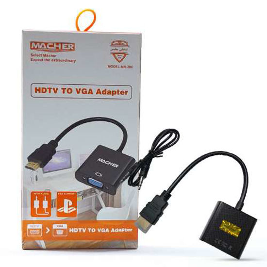 فروشگاه کالابرد. تبدیل HDMI به VGA مدل MACHER MR 206